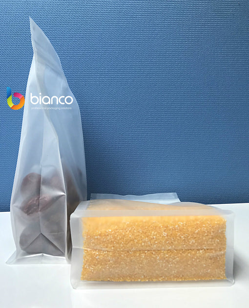 Box Bottom Pouches, Frosted