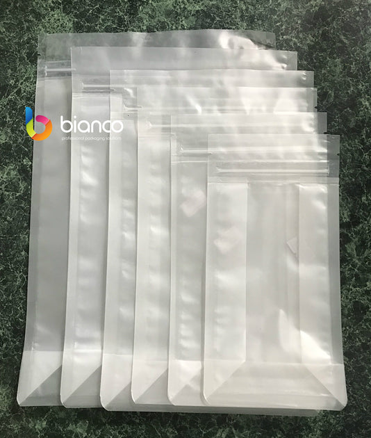 Box Bottom Pouches, Frosted